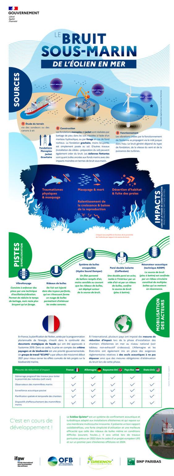 Création Infographies pollution sonore sous-marine - Ministère de la mer